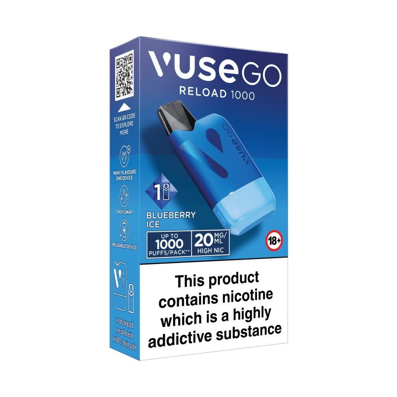 Vuse Go Reload Blue Rechargeable Box Vape - VapeMountain.com
